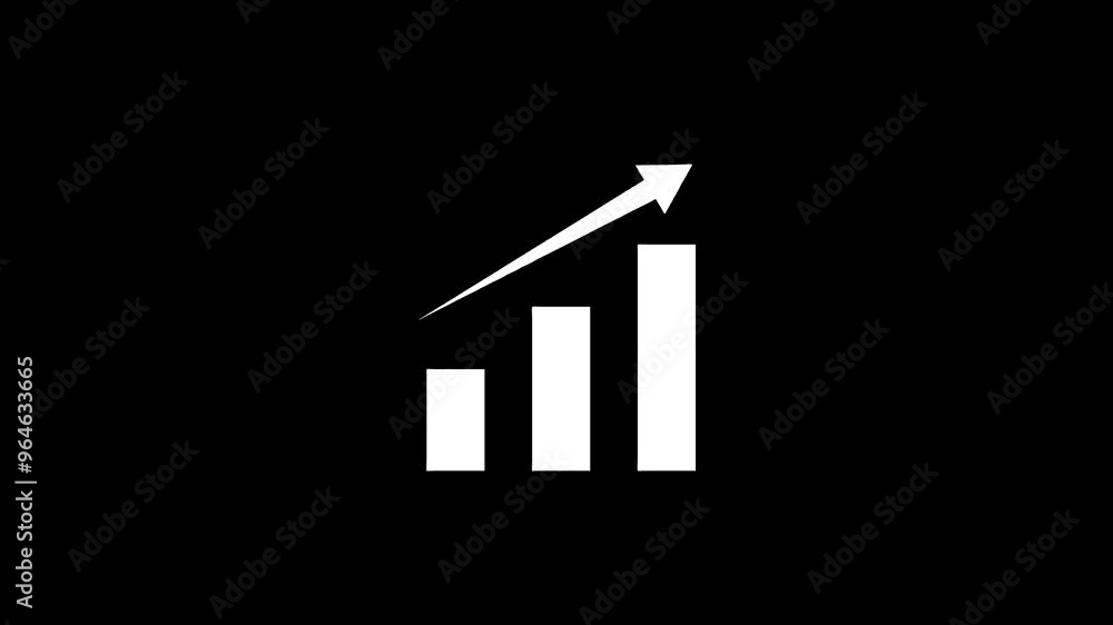 mini business graph chart. glowing line graph growth chart Info ...