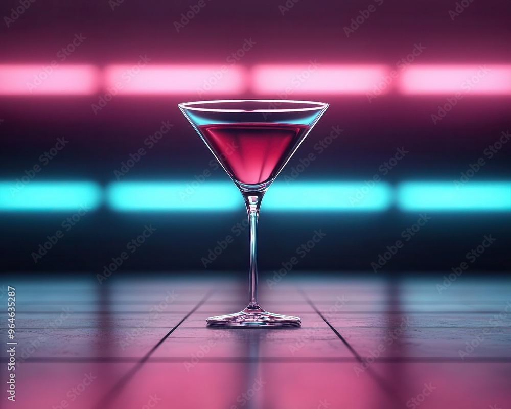 Martini glass floating in a digital void, surrounded by neon holograms ... Martini glass floating in a digital void, surrounded by neon holograms ...