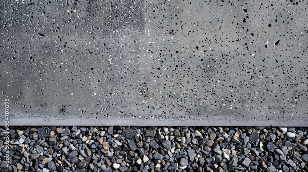 Appearance of rough concrete with coarse aggregates creates visually ...