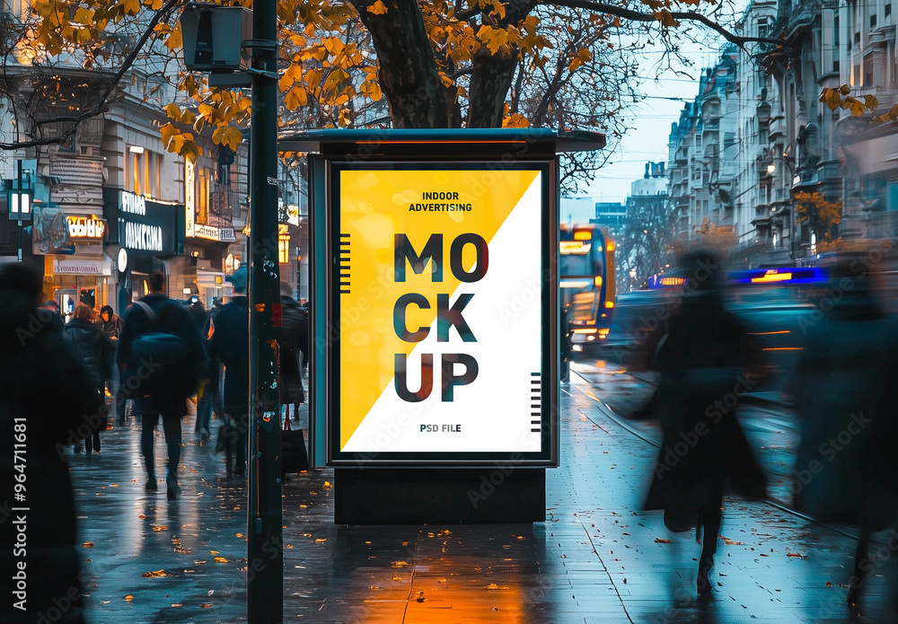 Outdoor advertising poster mockup - generative ai image Stock Template ...