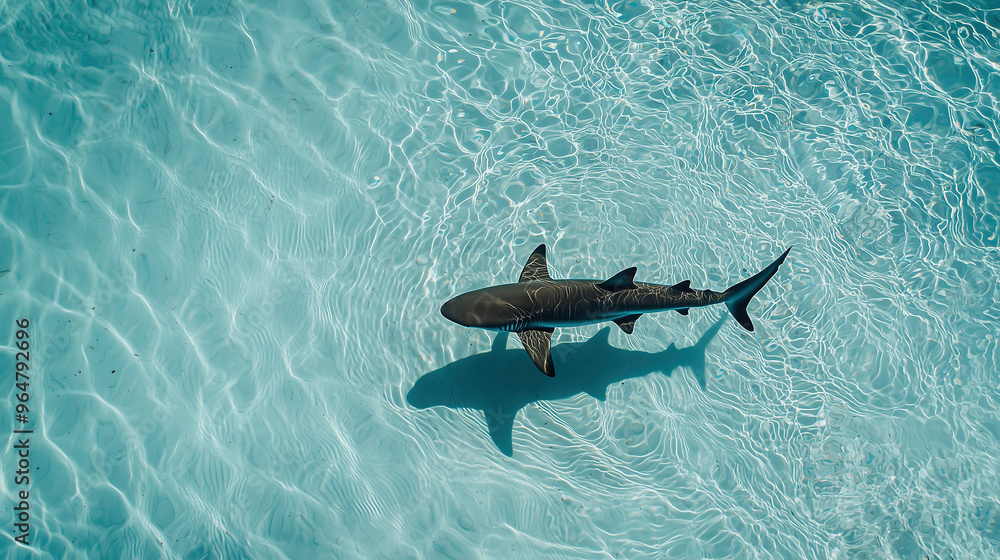 top-down view of an overhead shot from above, capturing the outline and ...