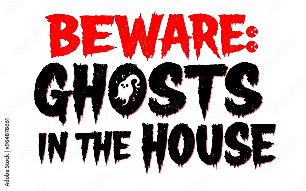 Scary Halloween text with red and black font for spooky decorations ...