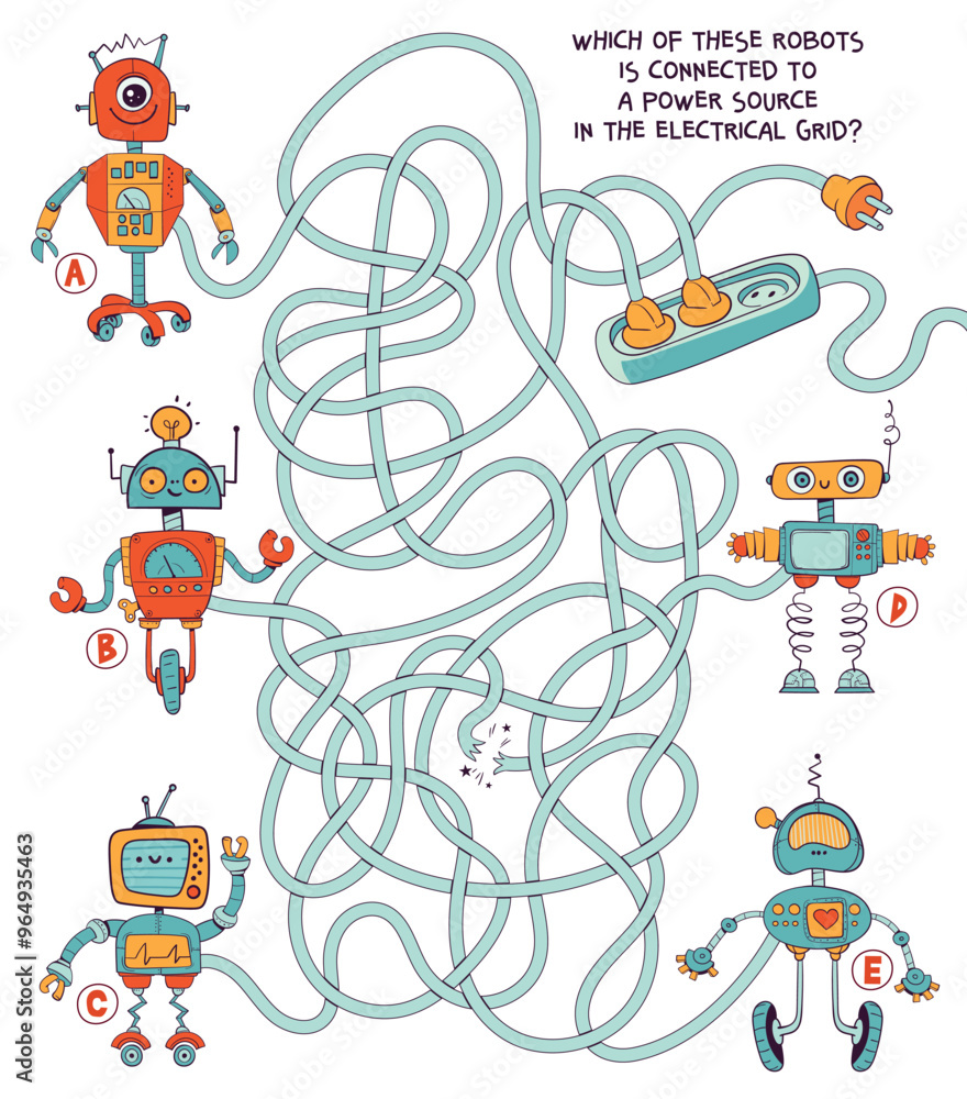 Which of these robots is connected to a power source in the electrical ...