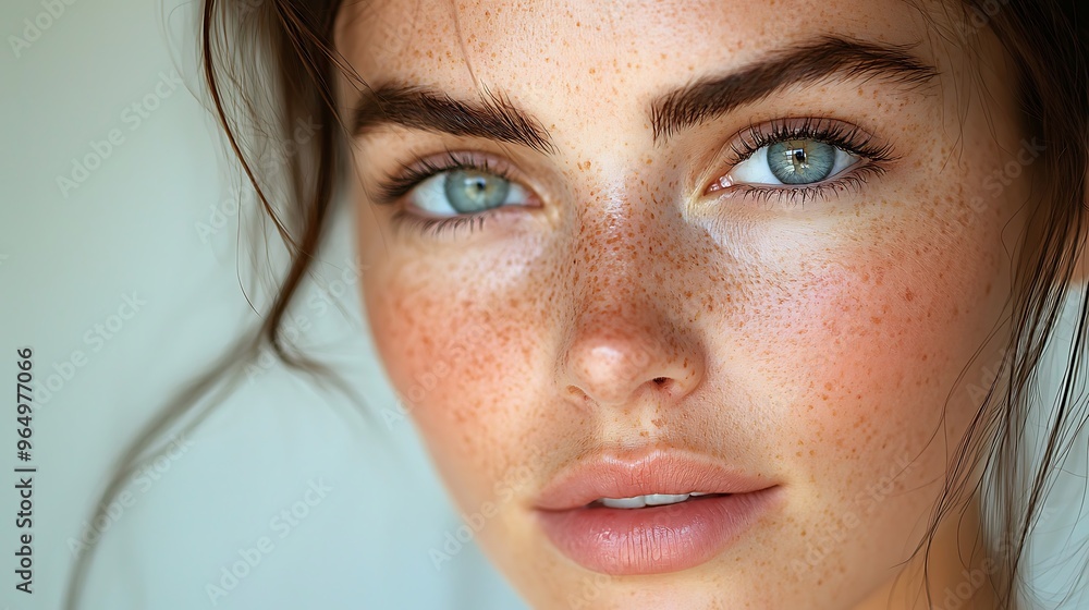 Natural beauty, no-makeup look, bare skin, freckles and imperfections ...