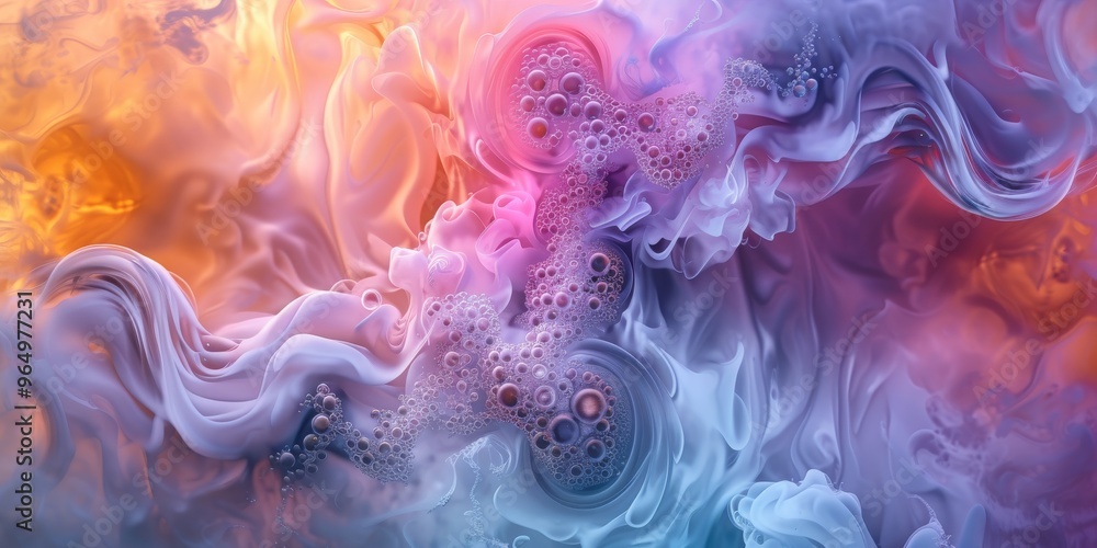 Artistic wallpaper showcasing liquid nitrogen with vibrant colors and ...