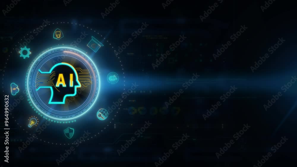 Cutting-Edge AI Technology Interface: A Visual Representation of ...