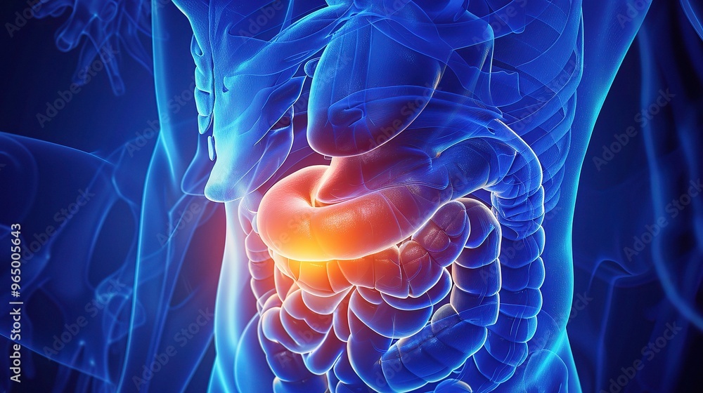 A detailed depiction of Gallbladder cancer. The cancerous growth within ...