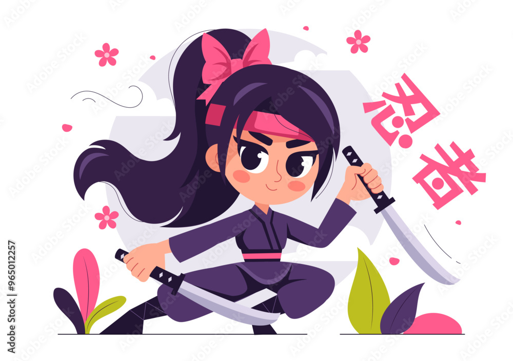 Translation : Ninja Vector Illustration featuring a Ninja Shinobi ...