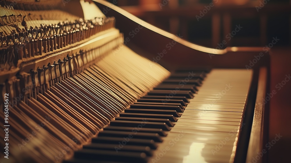 Harpsichord, a historical keyboard instrument known for its distinctive ...