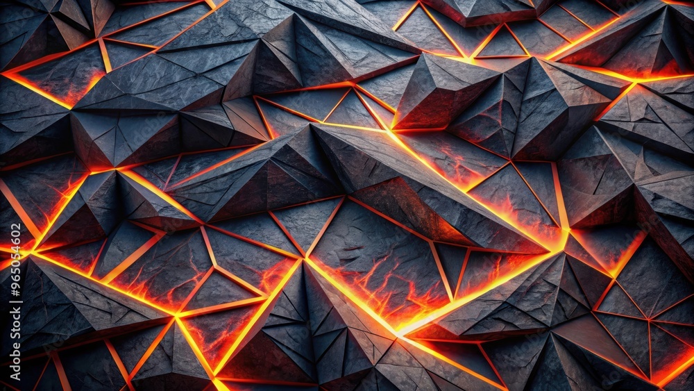 Geometric lava patterns with sharp angles and contrast of dark and ...
