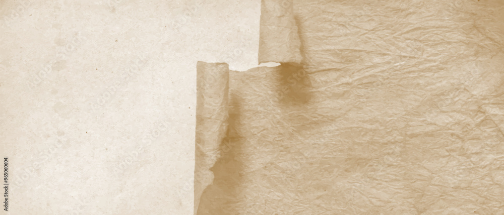Background texture of old wrinkled torn paper, vintage parchment, paper ...