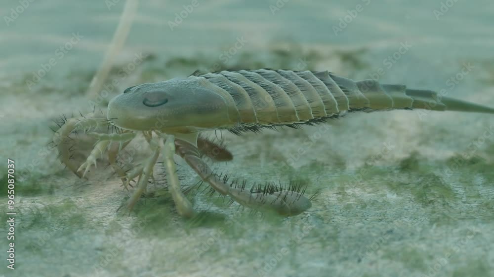An animation of prehistoric Eurypterus (Sea Scorpion) and Trilobites on ...