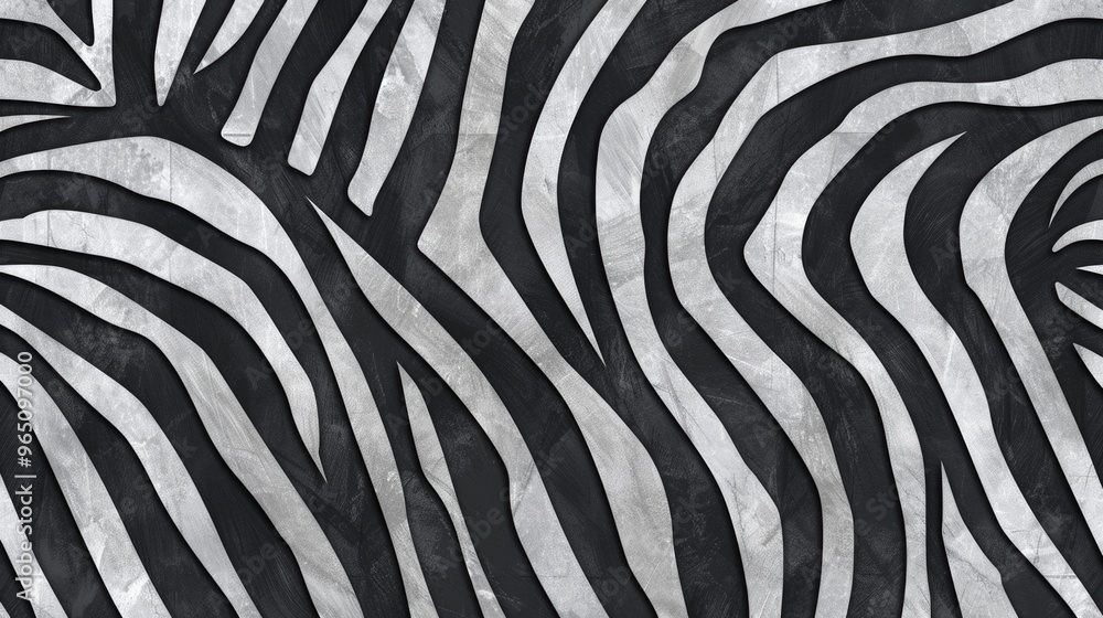 Zebra-inspired texture pattern in black, white, and gray tones, perfect ...