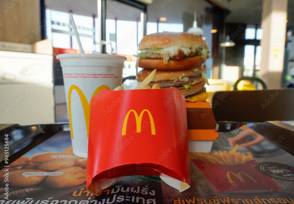 Bangkok, Thailand - September 8, 2024: McDonald's restaurant in Bangkok, Thailand. McDonald's is ...
