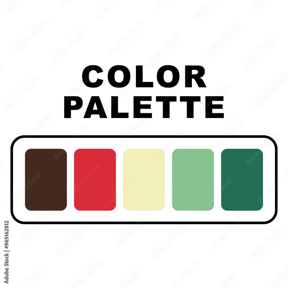 Vector illustration with palette. Color matching palette. Fashion Trend ...
