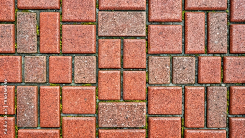 Red brick rectangular paving stone, seamless tiled granite stone , red ...