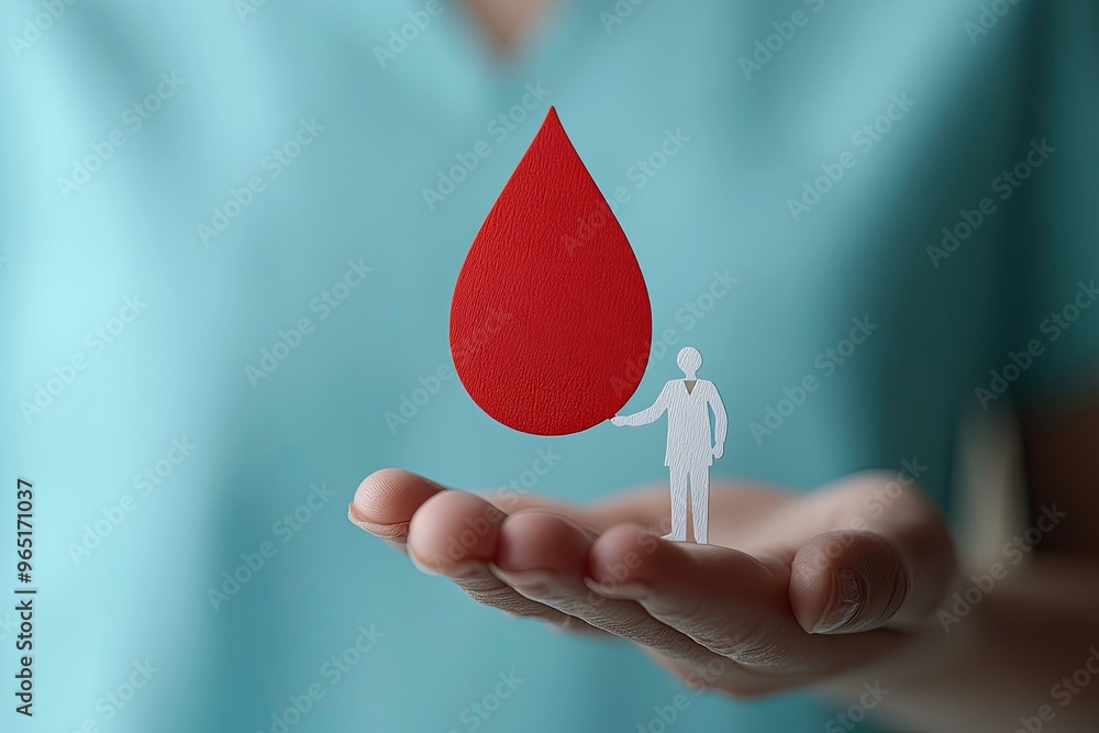 Blood Donation and Life-saving Care Concept - Healthcare Worker Holding ...