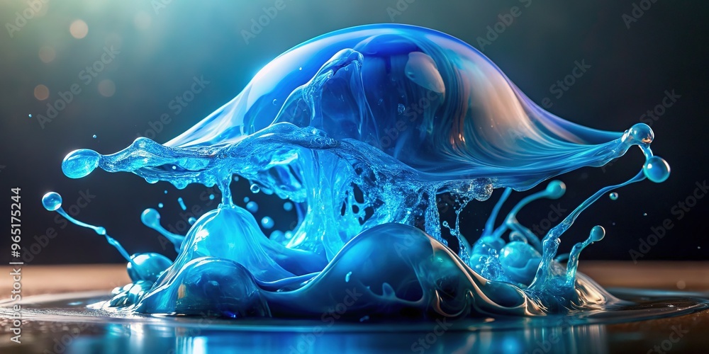 Colorful, translucent, and gelatinous, a delicate blob of bright blue ...