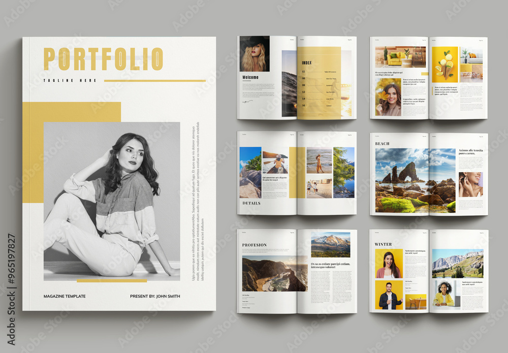 Portfolio Magazine Template Stock Template | Adobe Stock