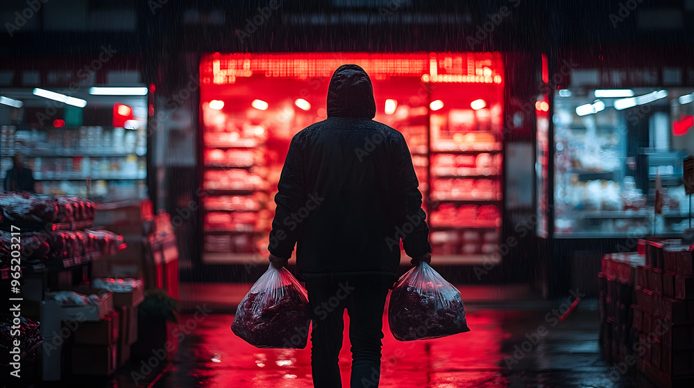 “A Cinematic Still of an Urban Gang Member in a Dark Alley ...