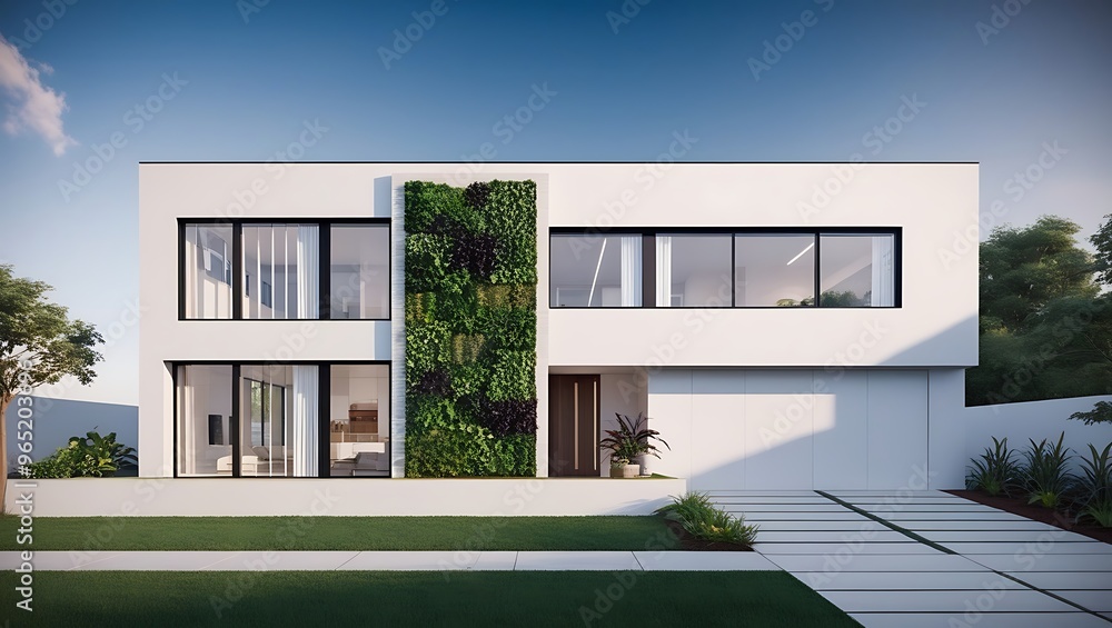 Residential building with furniture inside. Example of real estate ...