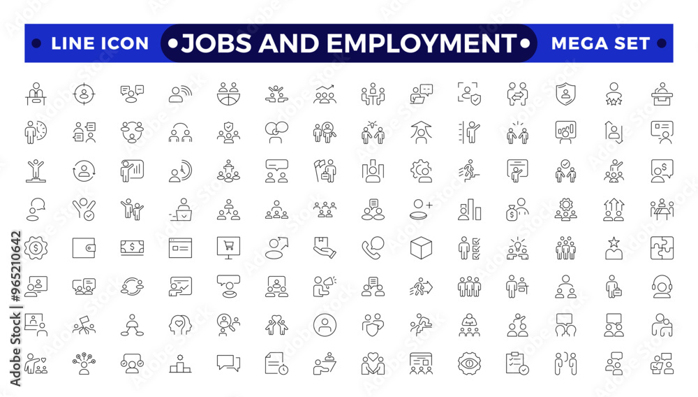 Jobs and Employment icon set. Recruitment icon set Included the icons ...