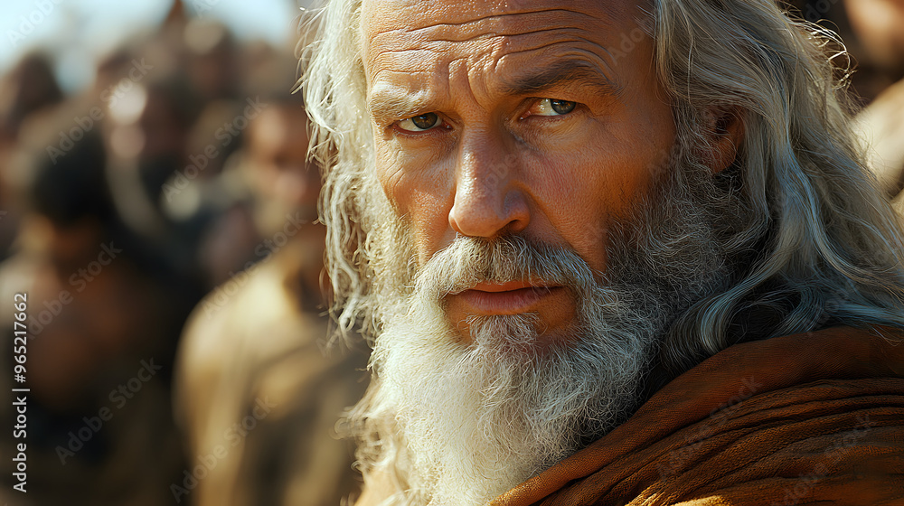 “Moses Holding the Stone Tablets, Standing Tall as He Identifies His ...