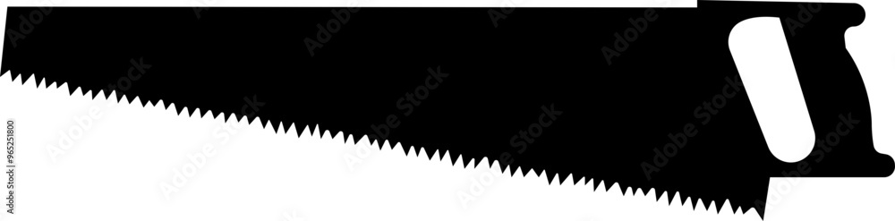 hand saw construction icon. vector silhouette template design elements ...