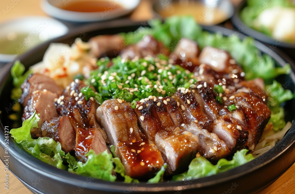 Korean jokbal, braised pigs trotters with tender meat and rich flavor ...