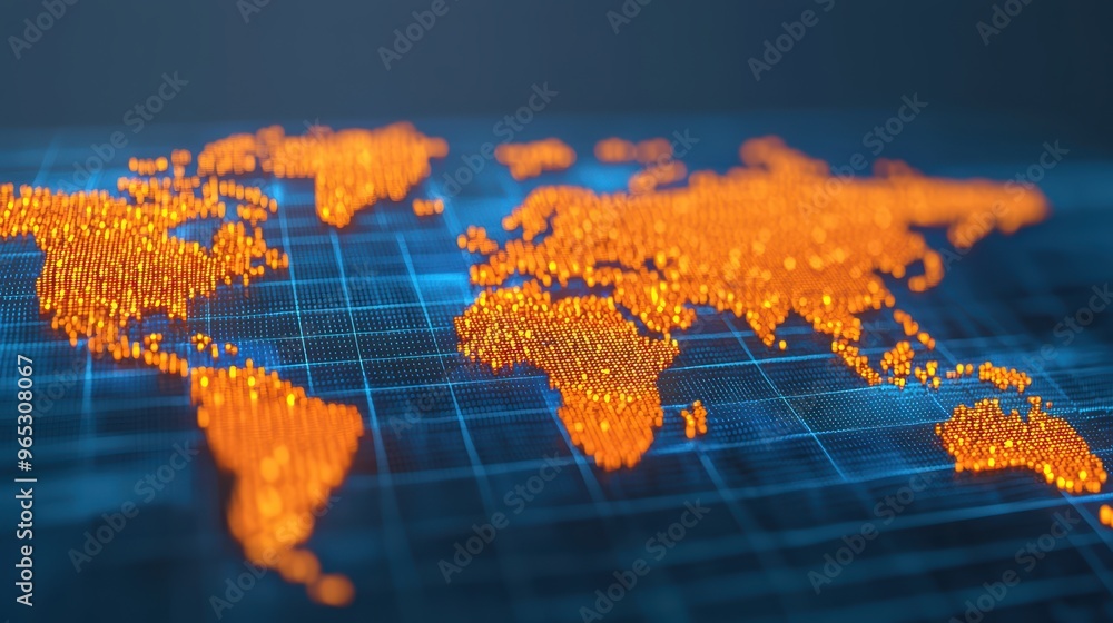 Global Oil Trade Routes Mapped: High Detail Digital Visualization of ...