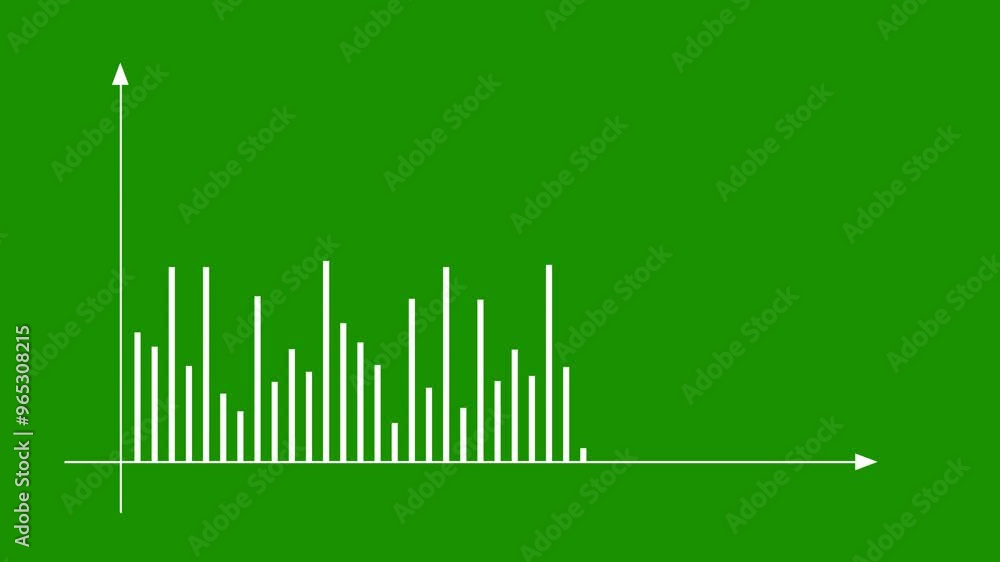 Rising bar graph, Showing growth Financial graph analysis on green ...
