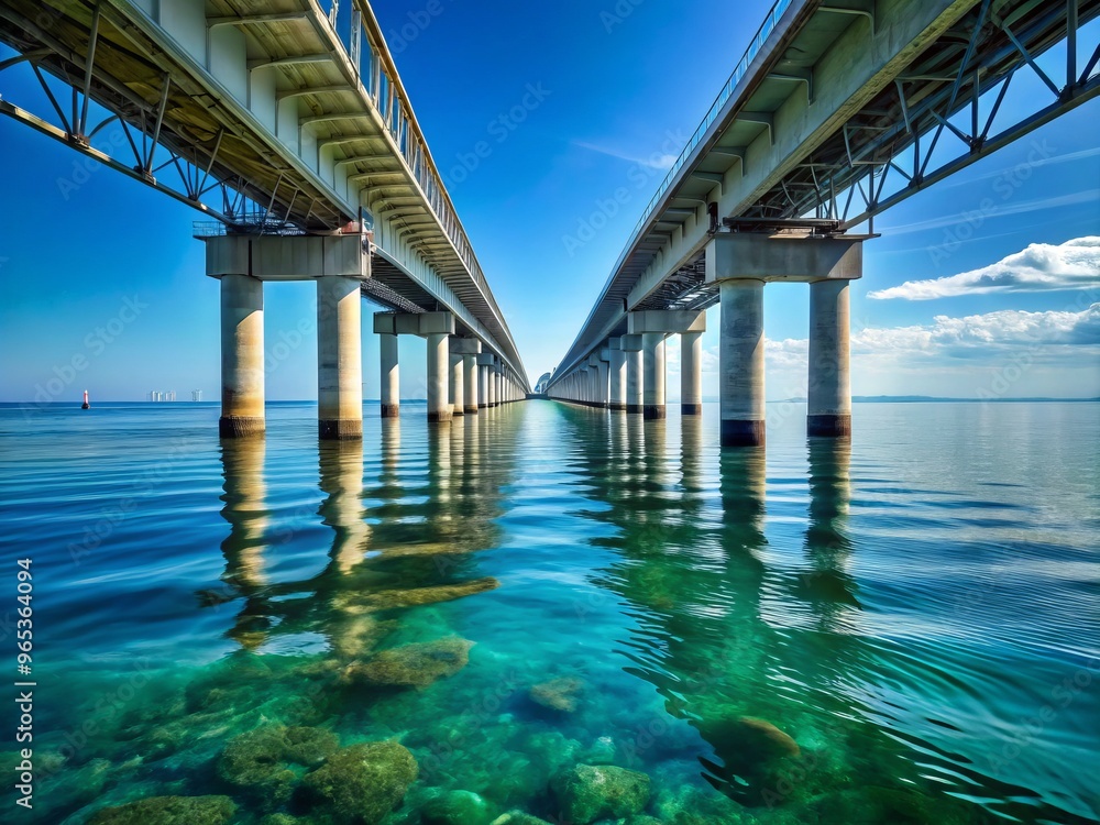 The Chesapeake Bay Bridge-Tunnel spans the waterway with underwater ...