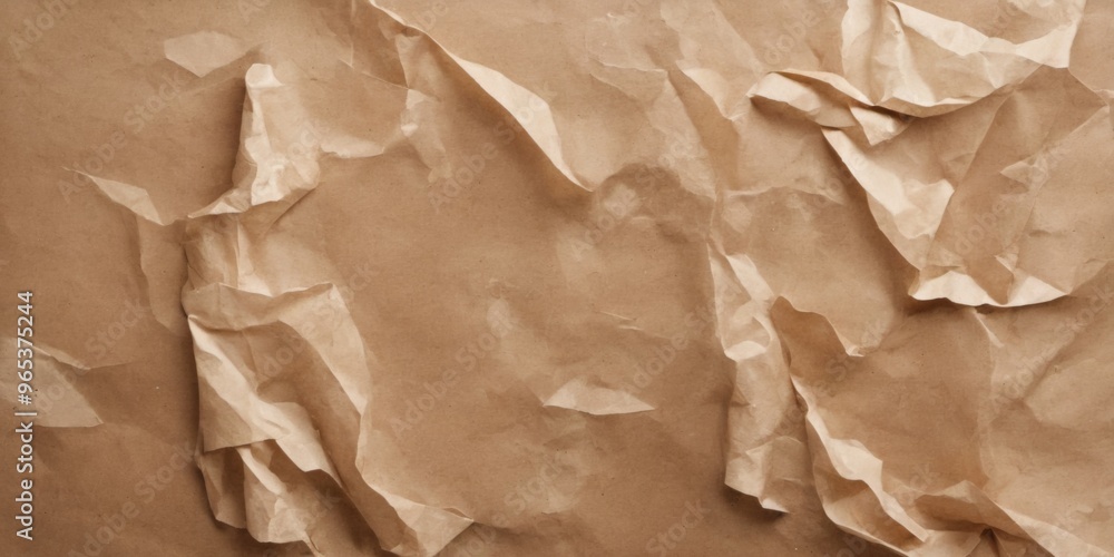Vintage Paper Texture: Close-Up of Brown Crumpled Paper with Vis Stock ...