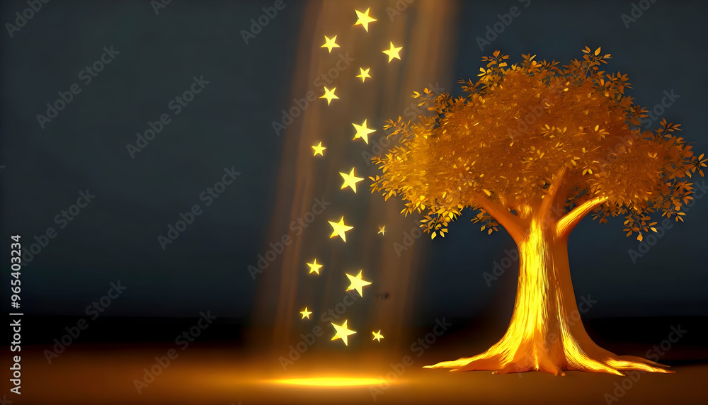 The big golden tree can survive in all weather conditions, which is ...