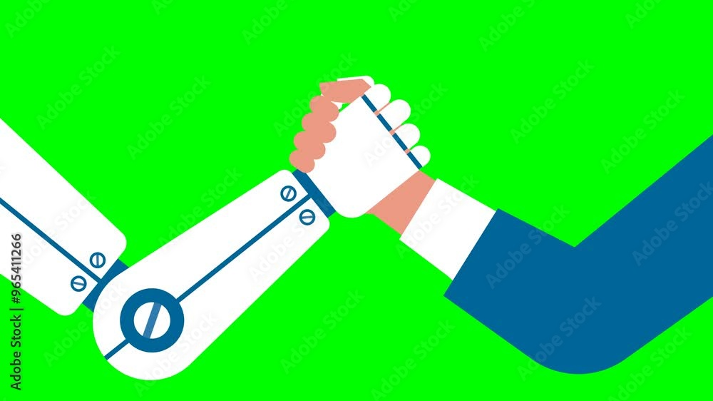 Arm wrestling with a robot. Artificial Intelligence vs Human Arm ...