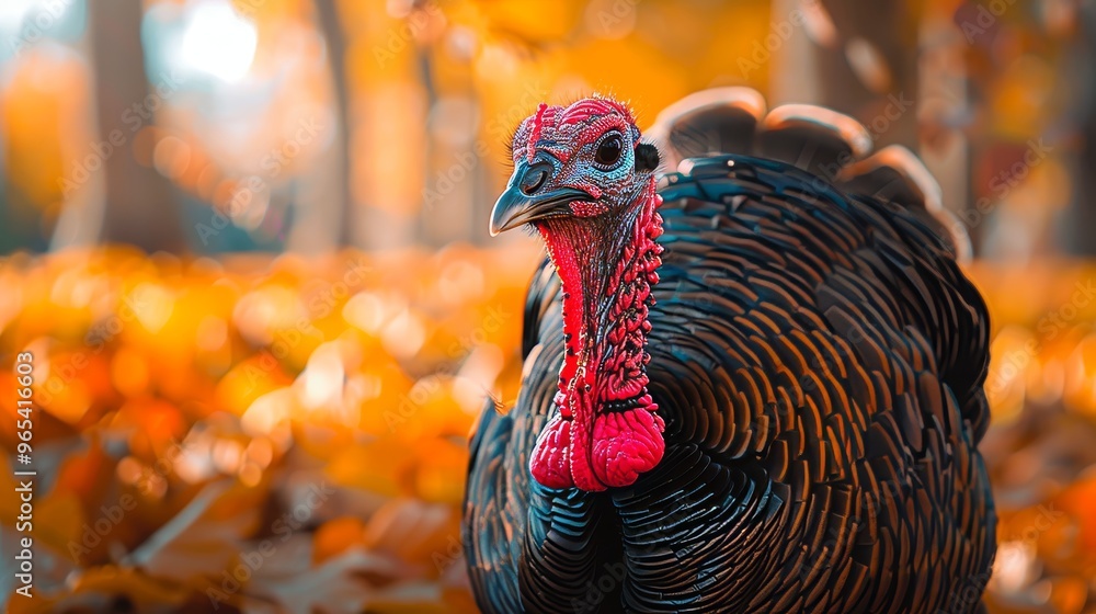 Majestic Wild Turkey in Autumn Splendor A Symbol of Thanksgiving and ...