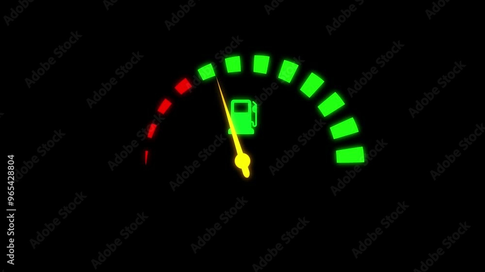 Fuel meter going up - fuel gauge indicator full tank animation ...