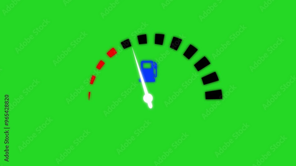 Fuel meter going up - fuel gauge indicator full tank animation ...