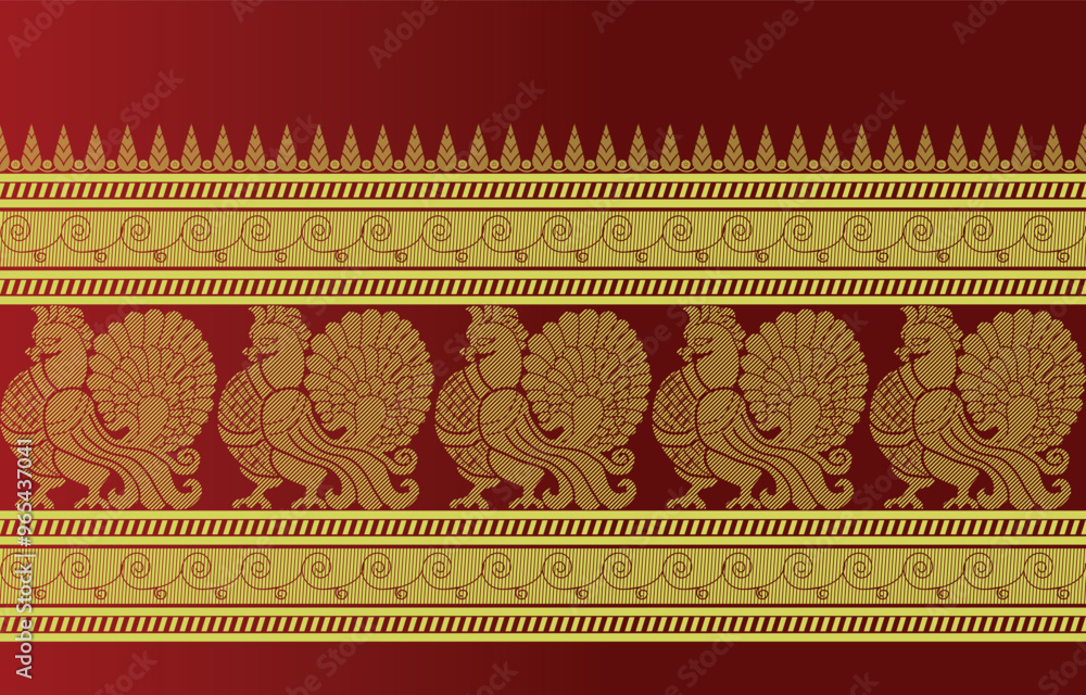 beautiful graphic saree design and this sari design is in Indian style ...