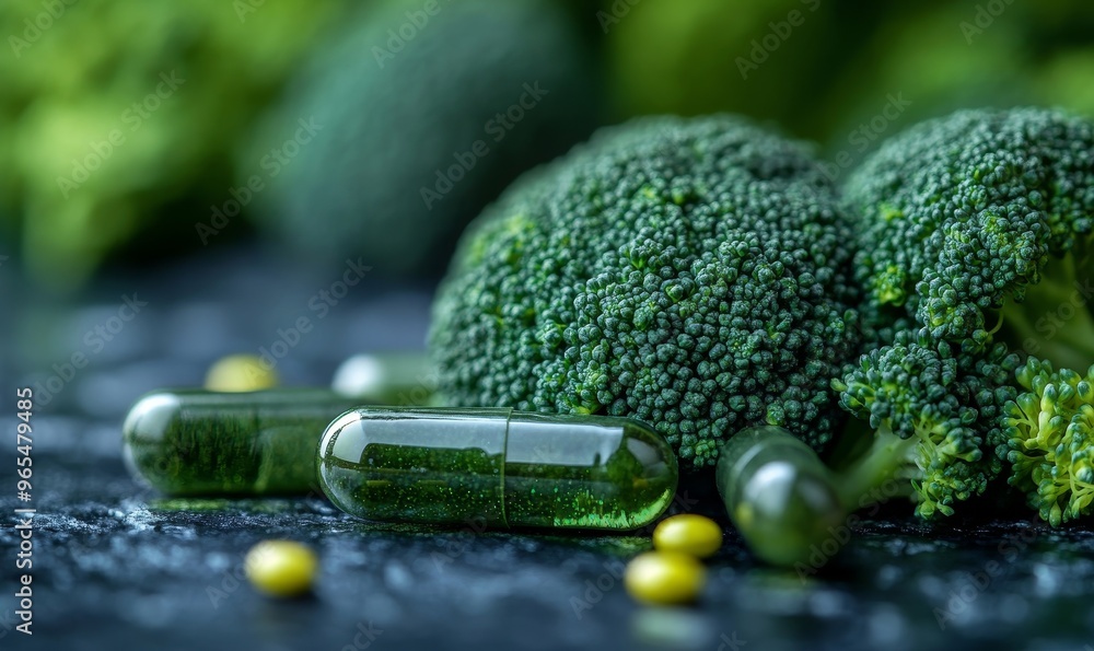 Vegetables Capsules Keto Diet Dietary Supplements Concept Health and Dietary Supplement form of ...