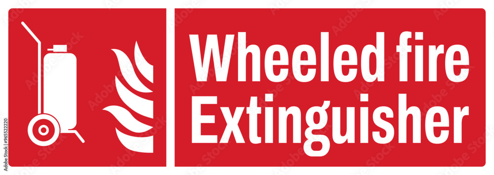 ISO fire prevention safety sign text variation_wheeled fire ...