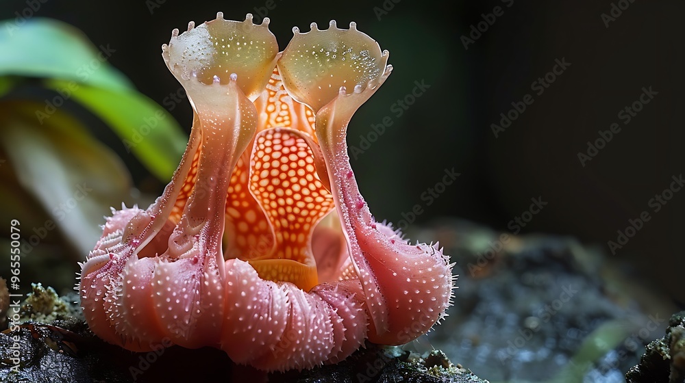 A close-up of Hydnora africana, an underground parasitic flower that ...