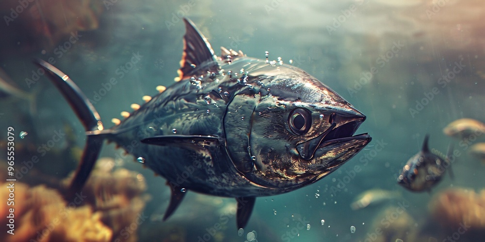 Tuna fish close-up, Tuna species identification, Detailed tuna fish ...