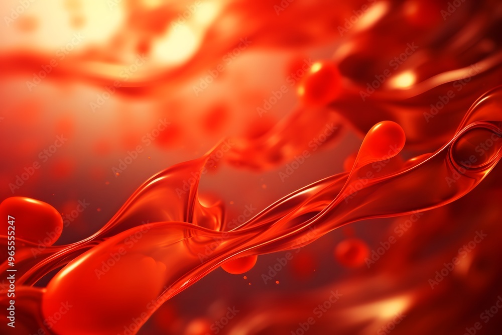 Blood cell red background vein flow platelet wave cancer medicine ...