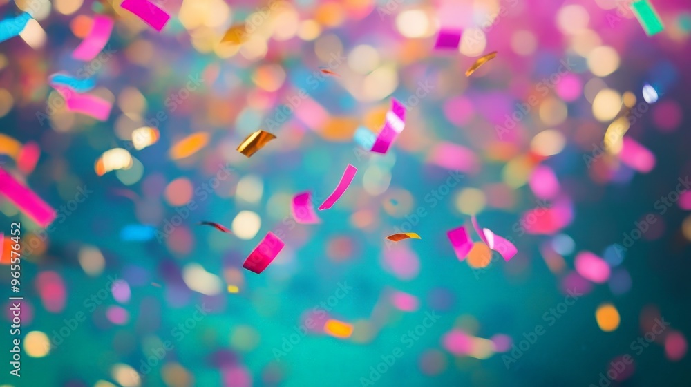 Imagine a carnival with confetti being tossed from carnival booths and ...