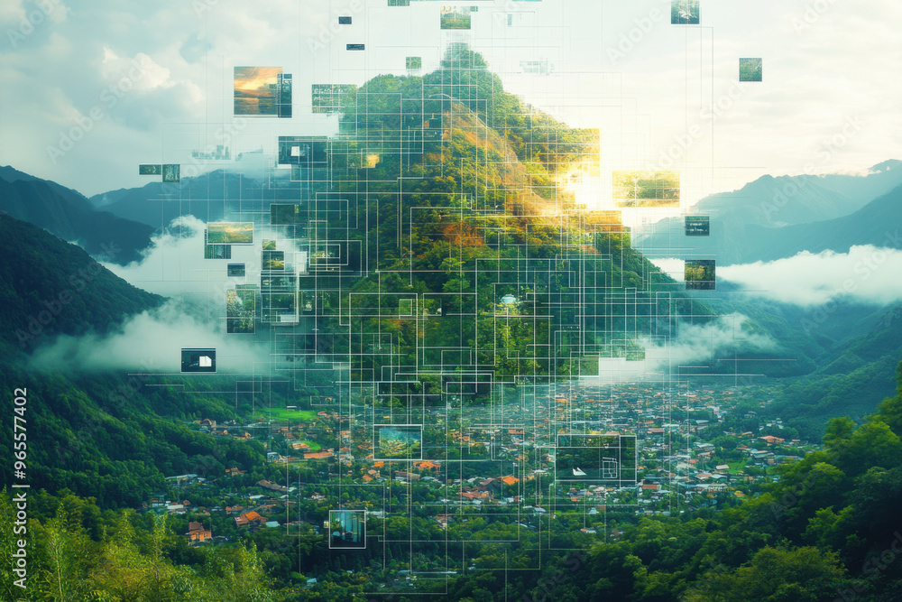 vast landscape Digital Ecosystem: A vibrant, interconnected digital ...