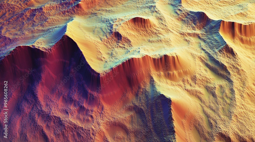 DEM digital elevation model. GIS lidar product made after proccesing ...