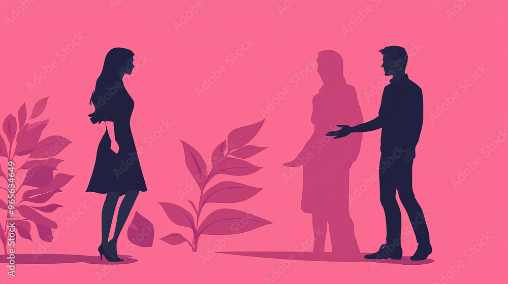 Stop, domestic violence, creative social issue, flat illustration ...