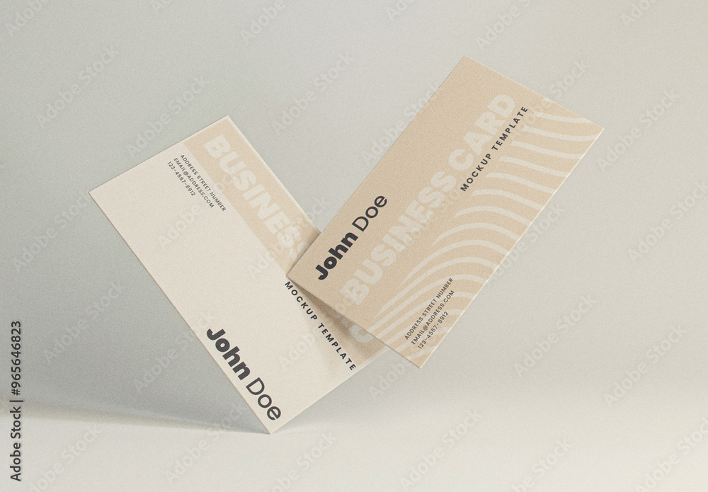 Falling Business Cards Mockup Stock Template | Adobe Stock