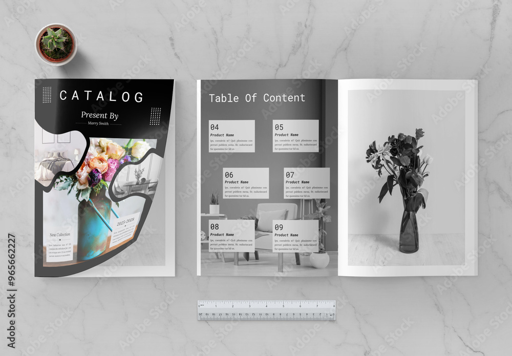Catalog Book Template Layout Stock Template | Adobe Stock